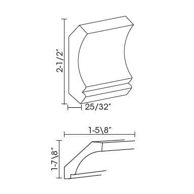Forevermark Petit Brown Crown Molding 2-1/2H X 96W