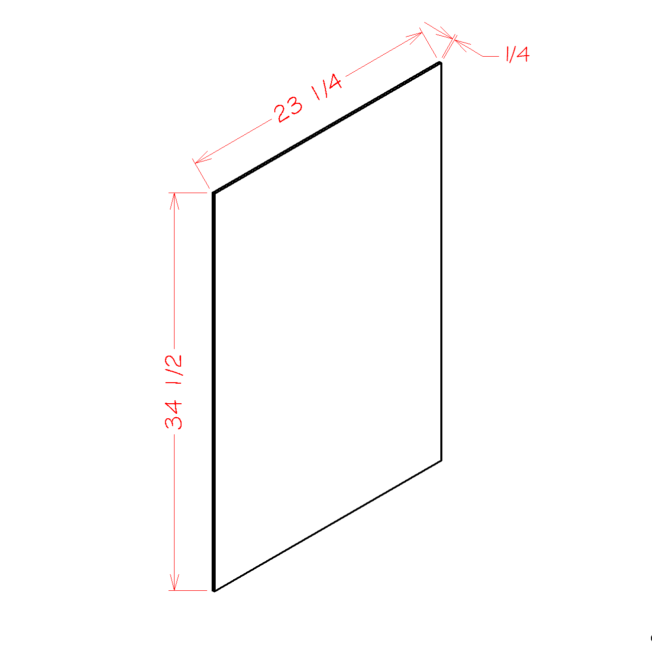 US Cabinet Depot Shaker Honey Base Skin Panel – 1/4D X 34 1/2H X 23 1 ...